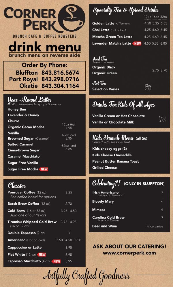 Corner Perk Brunch Cafe – Exceptional Experiences and Artfully Crafted ...